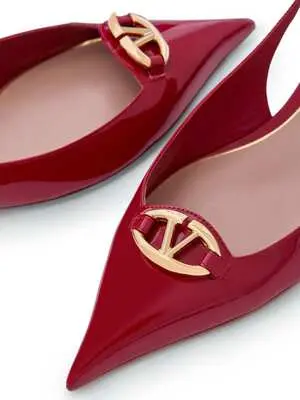Valentino Garavani 20mm Vlogo The Bold Edition Ballet Flats - Red