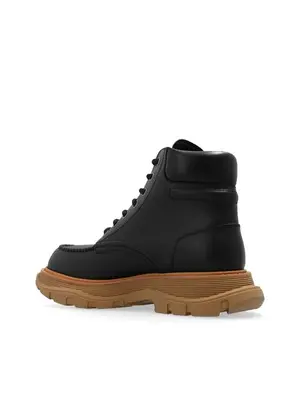 Alexander McQueen Leather Ankle Boots