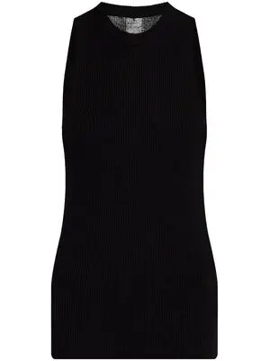 Rick Owens Porterville Ribbed Tank Top - Black