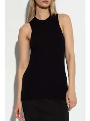 Rick Owens Porterville Ribbed Tank Top - Black