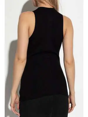 Rick Owens Porterville Ribbed Tank Top - Black