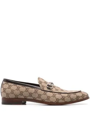 Gucci Horsebit-detailed Gg-canvas Loafers