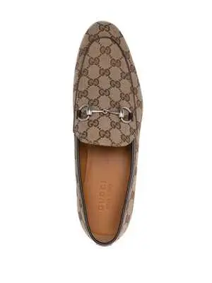 Gucci Horsebit-detailed Gg-canvas Loafers
