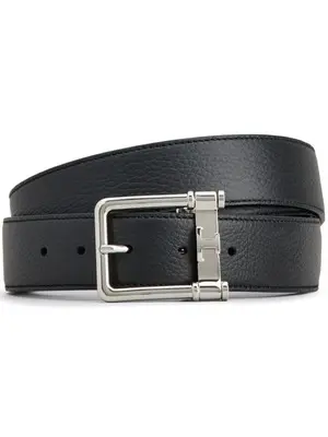 TOD'S Buckle Leather Belt - Black