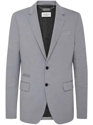 Philipp Plein Logo-patch Jersey Blazer