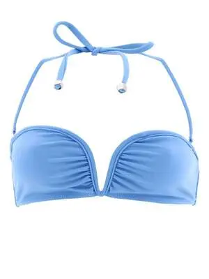 Nanushka Manou Halterneck Bikini Top - Blue