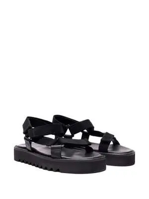 SCAROSSO Wooster V Suede Sandals - Black