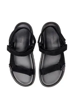 SCAROSSO Wooster V Suede Sandals - Black