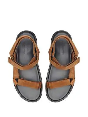 SCAROSSO Wooster Suede Sandals - Brown