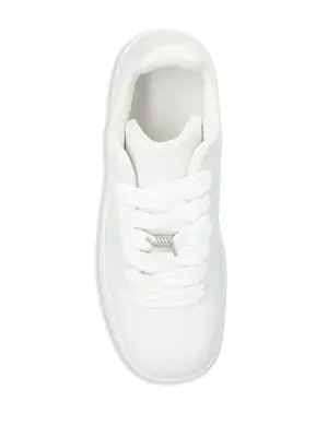 Burberry Leather Sneakers With Metal Detail