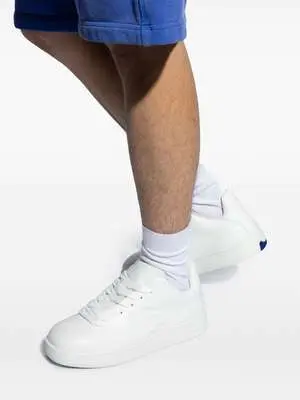 Burberry Leather Sneakers With Metal Detail