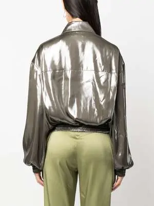 Blumarine Metallic Bomber Jacket