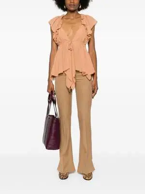 Chloé Pintuck Bootcut Trousers