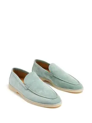 SCAROSSO Ludovico Suede Loafers - Green