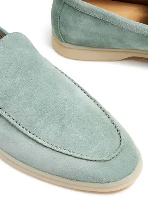 SCAROSSO Ludovico Suede Loafers - Green