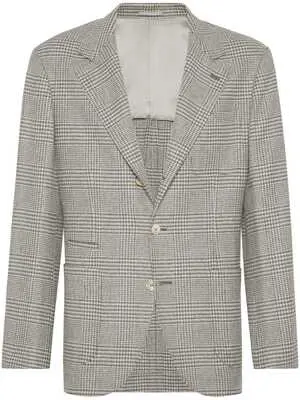 Brunello Cucinelli Single-breasted Checked Blazer