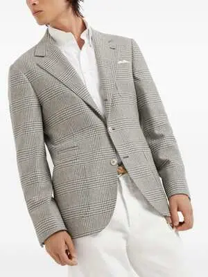 Brunello Cucinelli Single-breasted Checked Blazer