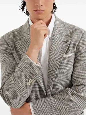 Brunello Cucinelli Single-breasted Checked Blazer