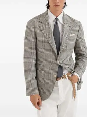 Brunello Cucinelli Single-breasted Checked Blazer