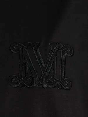 Max Mara Monogram-embroidered T-shirt - Black