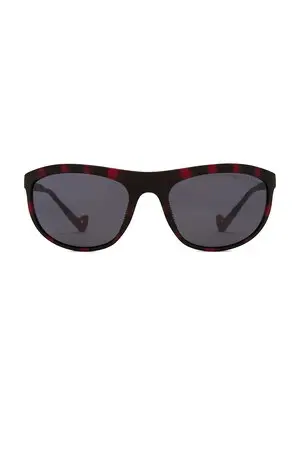DISTRICT VISION Takeyoshi Altitude Master Sunglasses - Red Tortoise & D+ Onyx Mirror