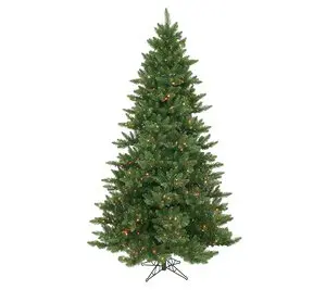 VICKERMAN 7.5' Prelit Camdon Fir Artificial Chr Istmas Tree - One-color