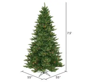 VICKERMAN 7.5' Prelit Camdon Fir Artificial Christmas Tree