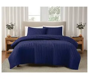 BROOKLYN LOOM Solid Cotton Percale Twin/twin Xl 2pc Quilt Set - One-color