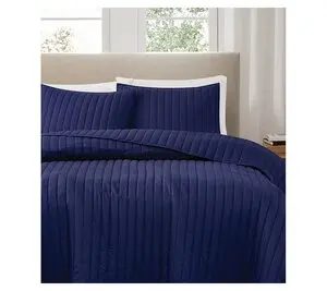 BROOKLYN LOOM Solid Cotton Percale Twin/twin Xl 2pc Quilt Set