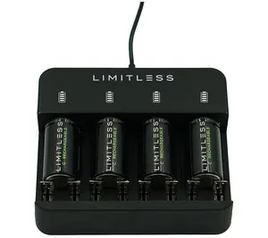 LIMITLESS Rechargeable Batteries With Digital Charging Dock