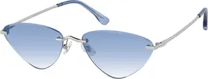 Zenni Cat-eye Metal Frame Sunglasses - Silver