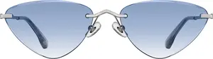 Zenni Cat-eye Metal Frame Sunglasses - Silver