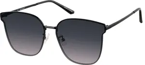 Zenni Sunglasses With Stainless Steel Full Rim Frame - Black
