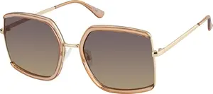 Zenni Sunglasses With Stainless Steel Full Rim Frame Brown