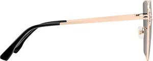 Zenni Sunglasses With Stainless Steel Full Rim Frame - Gold