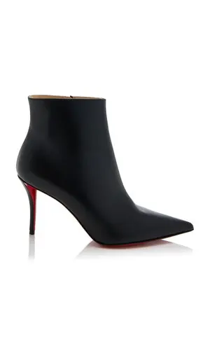 CHRISTIAN LOUBOUTIN So Apostropha 80mm Leather Ankle Boots - Black