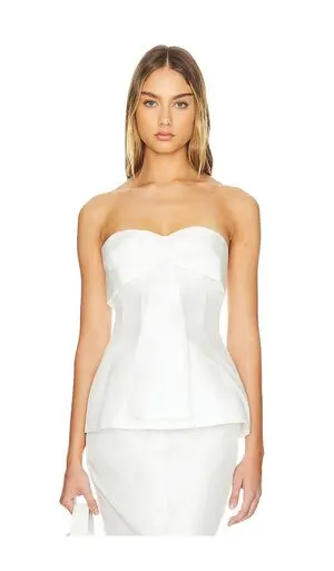 NICHOLAS Coraline Fan Pleat Top - Ivory