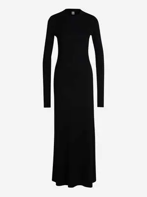 TOTEME Plain Midi Dress Smooth Design
