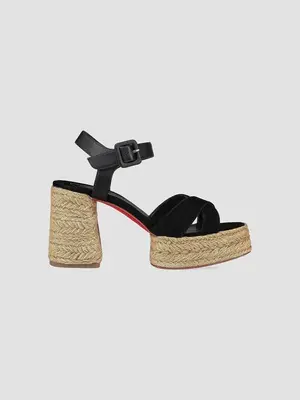 CHRISTIAN LOUBOUTIN Calakala 70mm Suede Platforms - Black