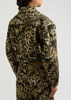 JEAN PAUL GAULTIER Print Lace-up Denim Jacket