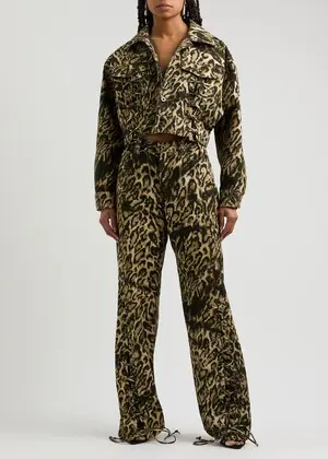 JEAN PAUL GAULTIER Print Lace-up Denim Jacket