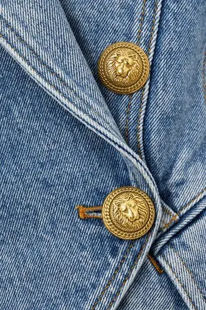 Balmain Doublebreasted Denim Blazer