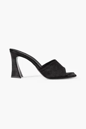 GIUSEPPE ZANOTTI Solhene 85 Iridescent Mules Black
