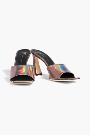 GIUSEPPE ZANOTTI Solhene 85 Iridescent Mules - Multicolor