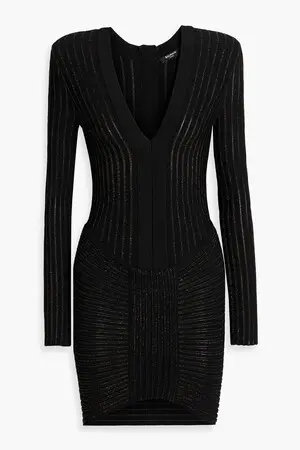Balmain Ribbed Cocktail Dresses