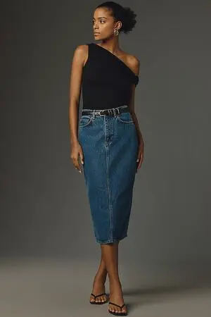 REFORMATION Cello Knit Top - Black