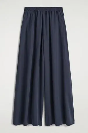 Cos Twill Palazzo Pants - Navy