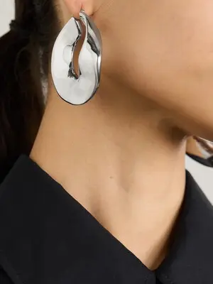 JIL SANDER Tone Hoop Earrings