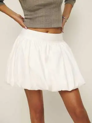 REFORMATION Brynn Mini Skirt - Ivory
