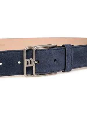 Bally Brett Suede Logo-buckle Belt